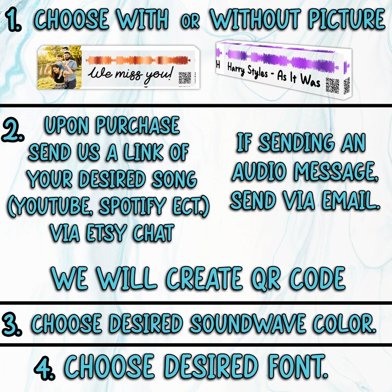 Soundwave Art QR Code Sign Voice Recording Gift Custom Print VWAQ ...