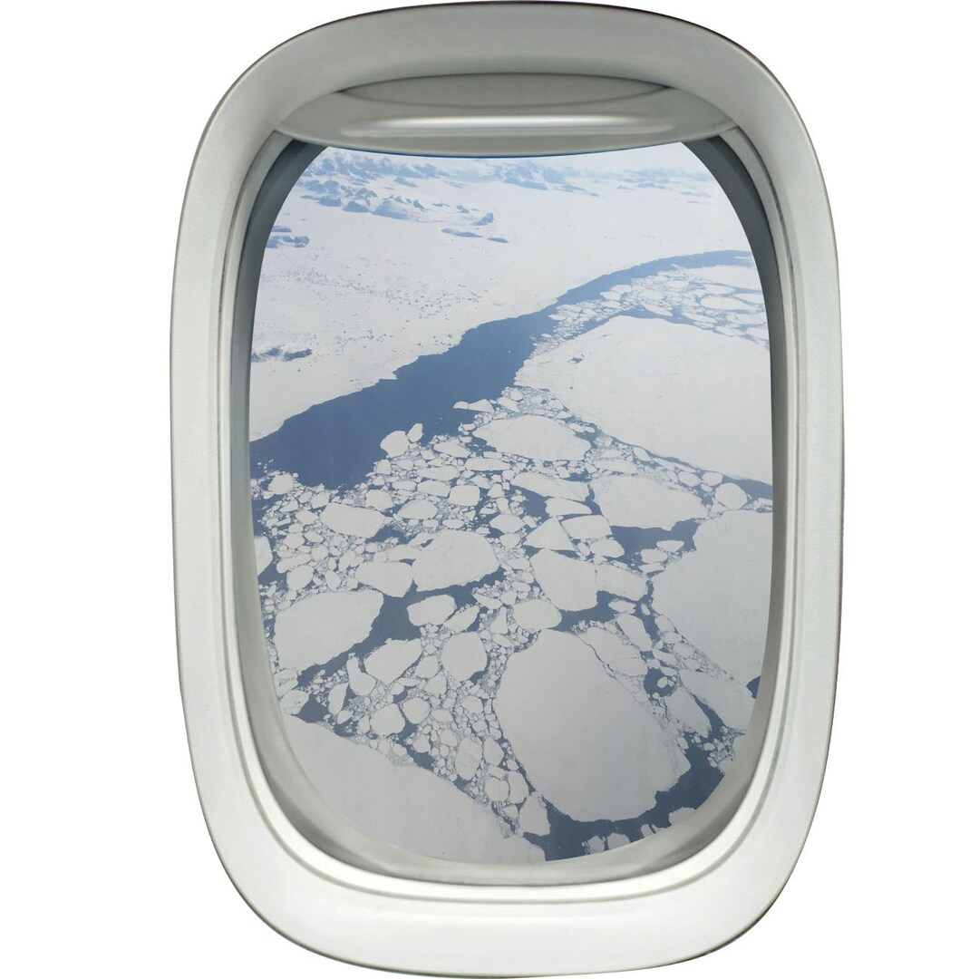 Airplane Window Scenic View Aviation Decor Greenland View Vinyl Decal ...