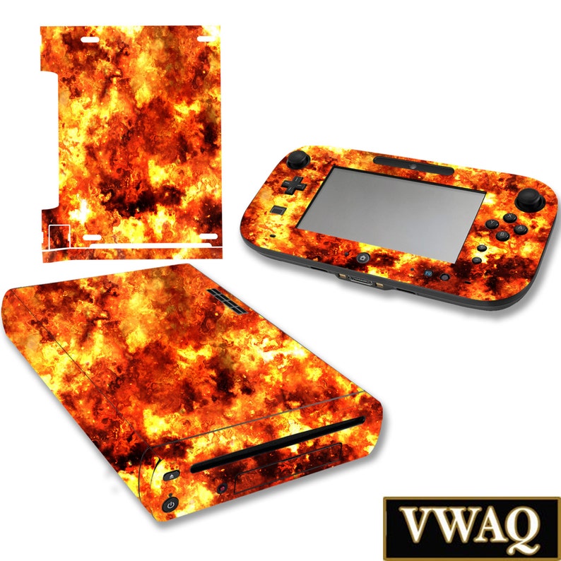 Wii U Flame Skin Decal Nintendo Wii U Decal Sticker Console | Etsy