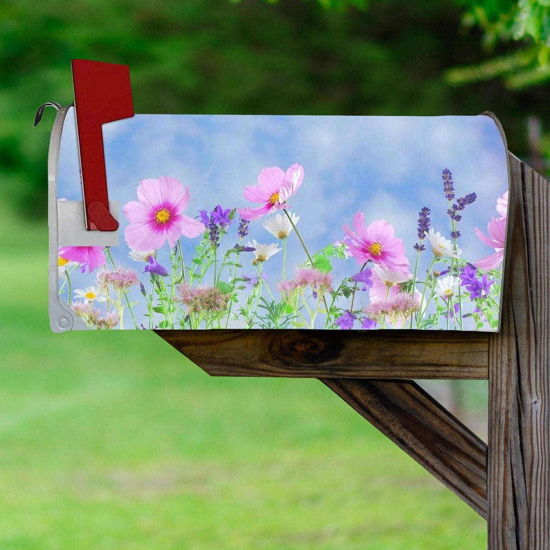 Mailbox Cover Magnetic Spring Flowers Magnetic Mailbox Cover - Summer ...