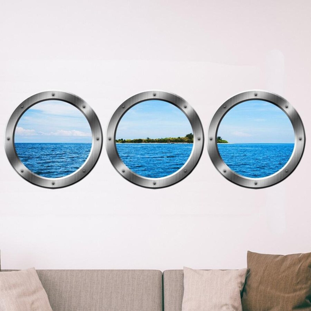 Porthole Window Decals - Ocean Scenery - Submarine Window VWAQ-SPW4 - Etsy
