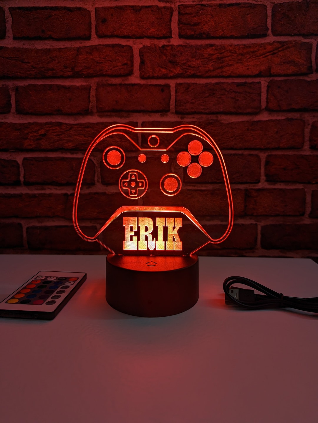 Custom Controller Sign Gaming Decor - Desk Lamp LED Lights - Custom ...
