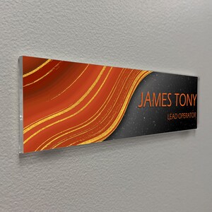 Aesthetic Decor Office Door Name Plate Acrylic Sign for Desk or Wall ...