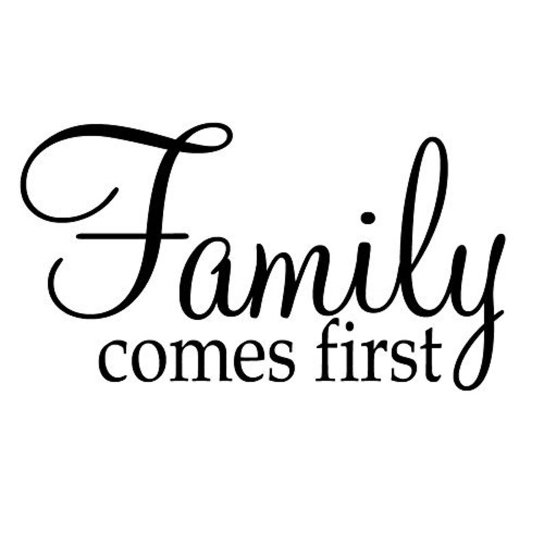 VWAQ Family Comes First Wall Decal Family Wall Art Home Decor - Etsy