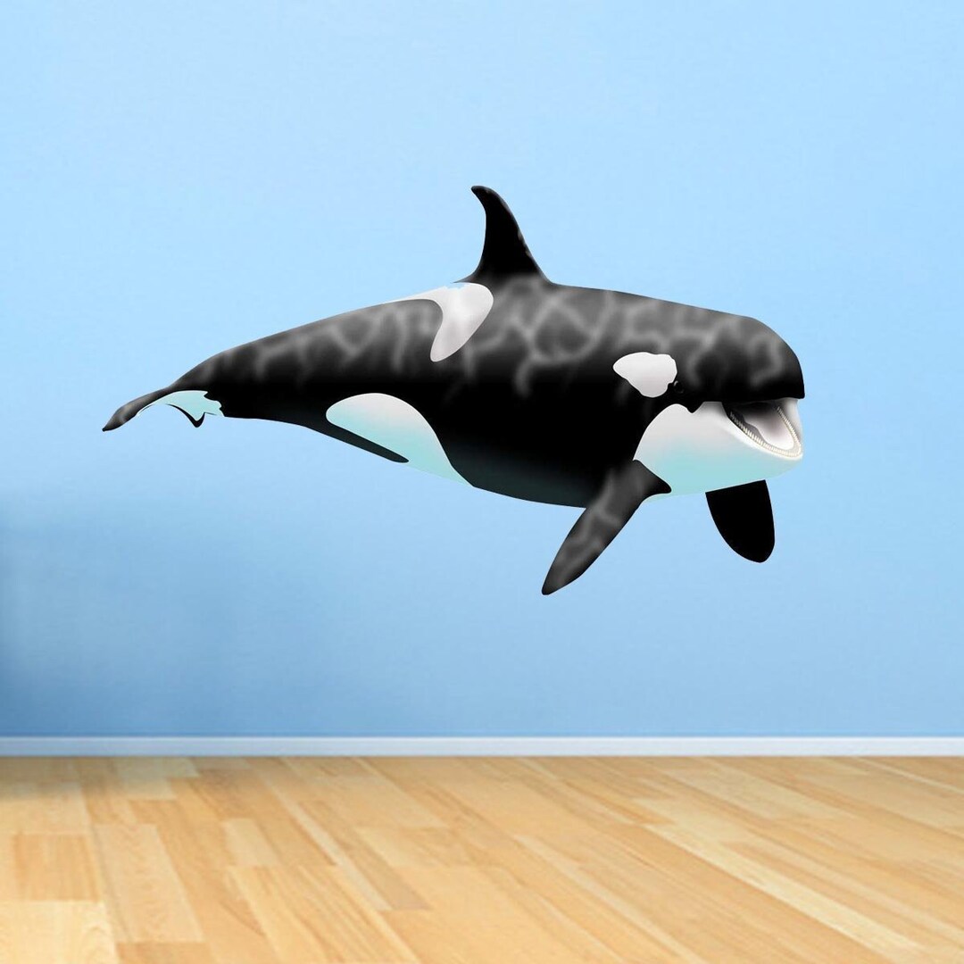 Killer Whale - Orca Wall Decal | Killer Whale Ocean Wall Decal ...