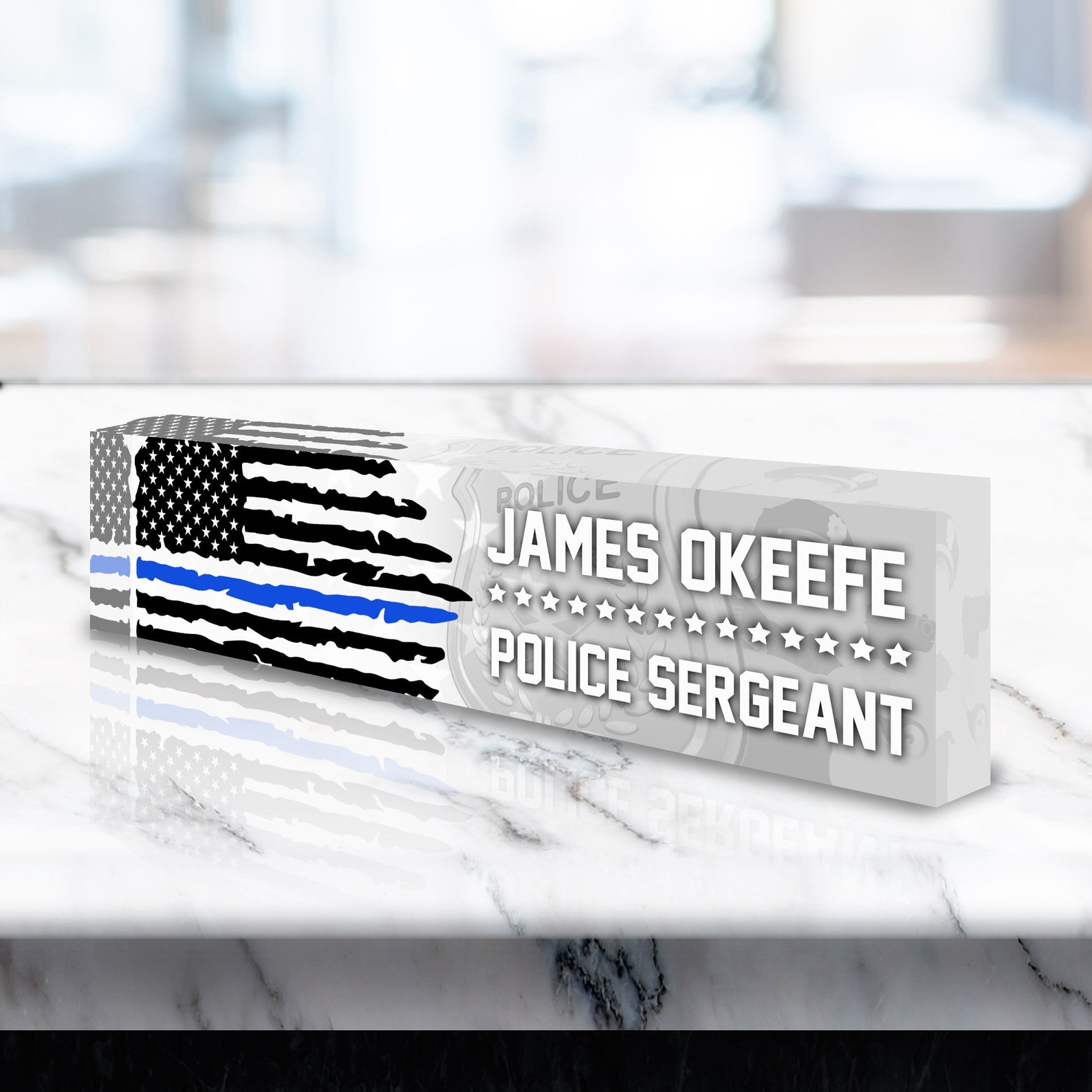 Personalized Name Plate for Desk | Custom Name Clear Acrylic Glass ...