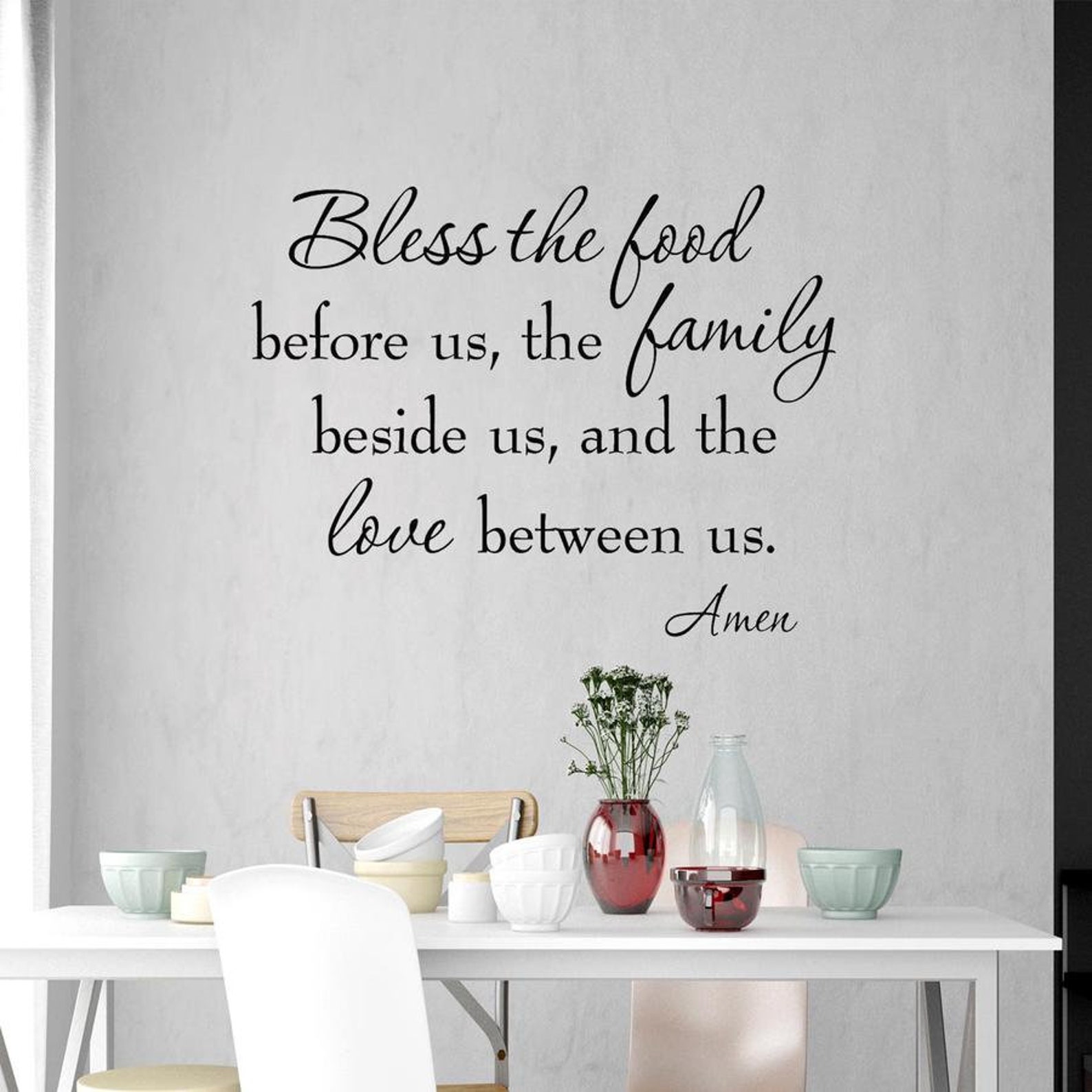 Bless the Food Before Us the Family Beside Us and the Love | Etsy