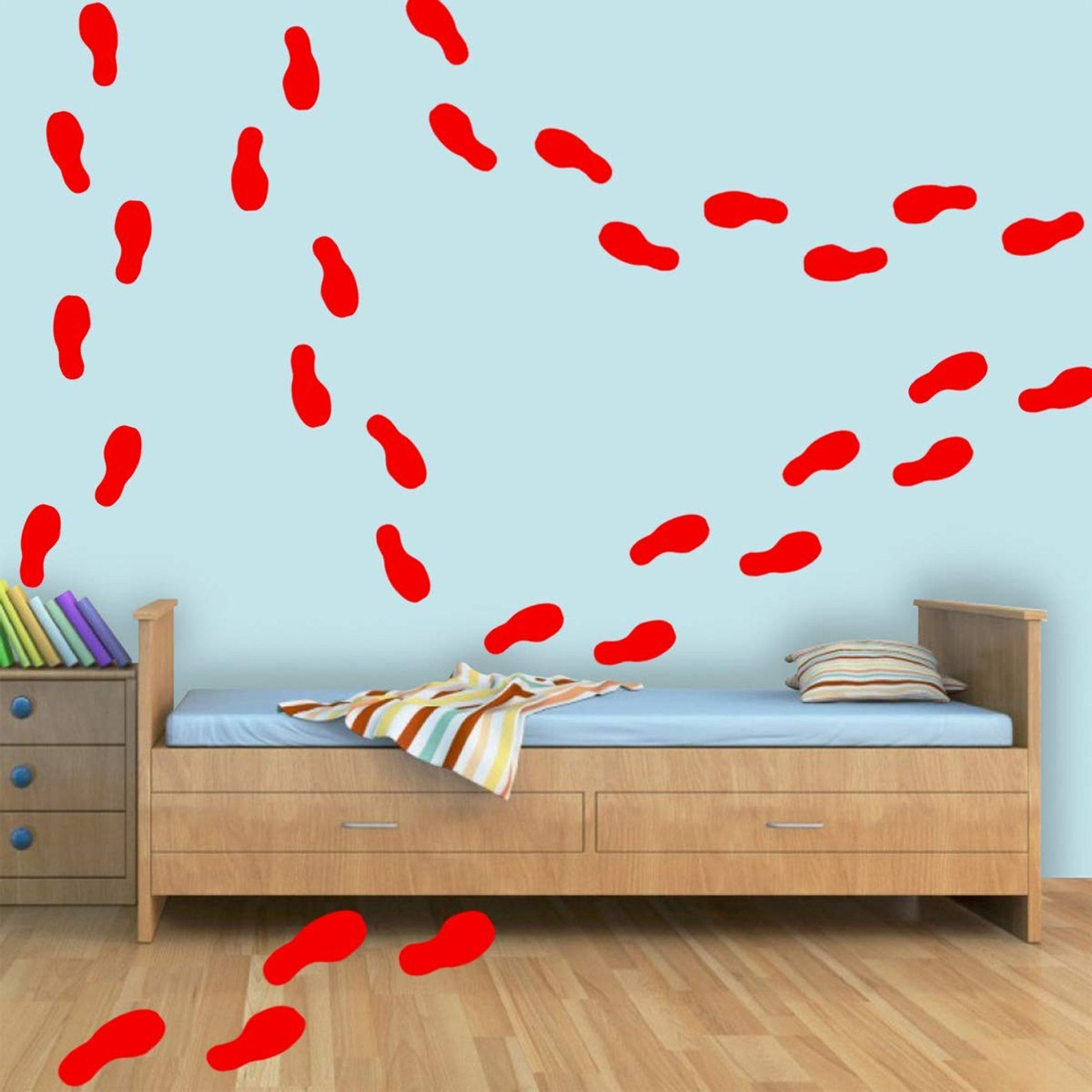 Shoe Print Footprint Vinyl Decals - Peel and Stick Floor or Wall ...