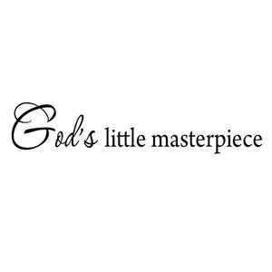 Nursery Wall Decals - God's Little Masterpiece - Baby's Room Wall Art ...