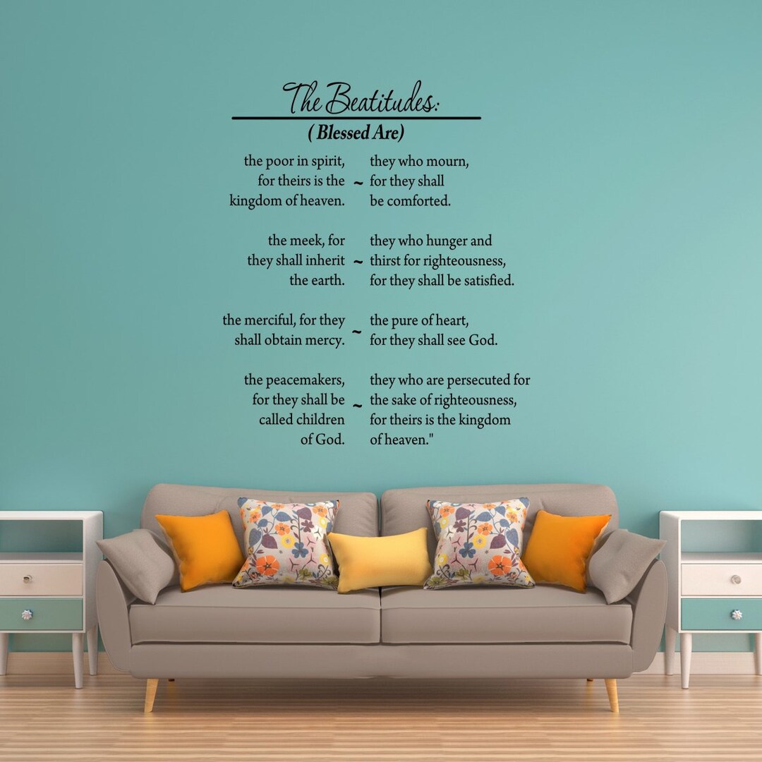 VWAQ the Beatitudes Wall Decal Bible Wall Art Matthew VWAQ 1611 - Etsy