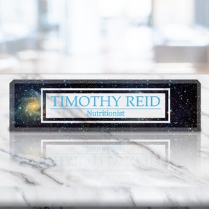 Personalized Name Plate for Desk | Custom Name Clear Acrylic Glass ...
