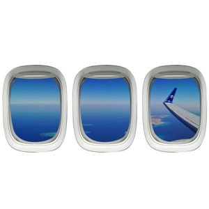 Aviation Window Decal, Airplane Wing Stickers - Plane Window Clings ...