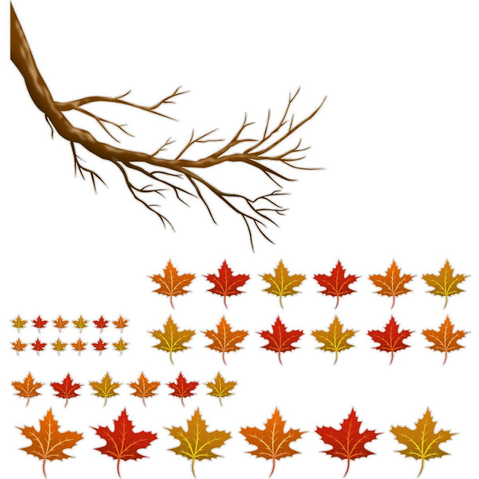Autumn Leaves Wall Decals Tree Branch Stickers Fall - Etsy
