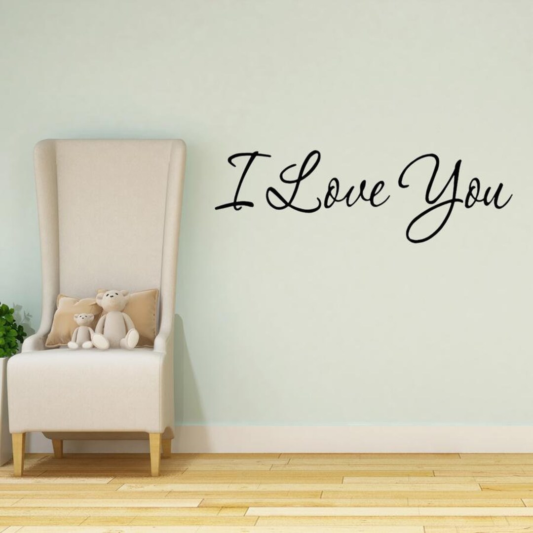 I Love You Wall Decal Quotes Home Decor Sayings Wall Decals Couples ...