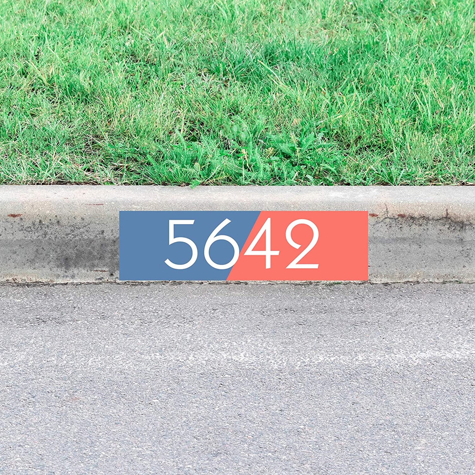 Custom Curb Sign House Number Decal Personalized Curbside Home Address ...