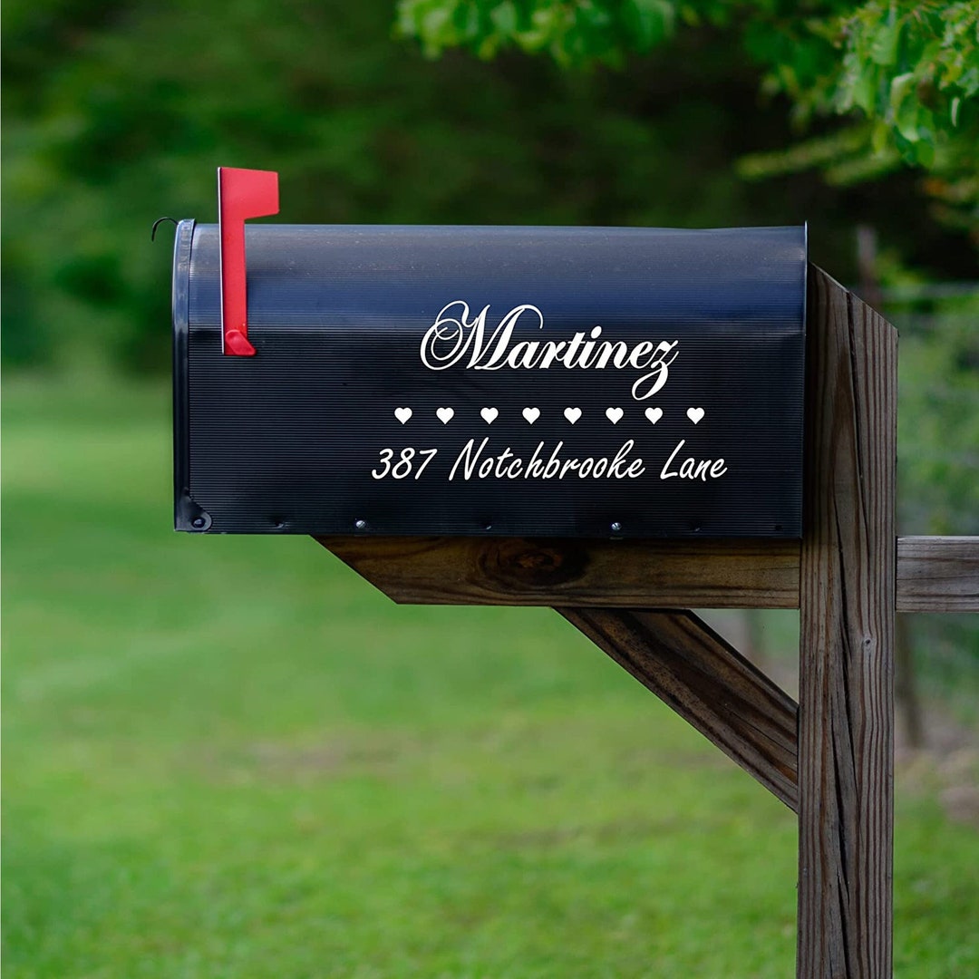 CMB37 Mailbox Numbers Street Address Vinyl Decal Set of 2 - Insert ...