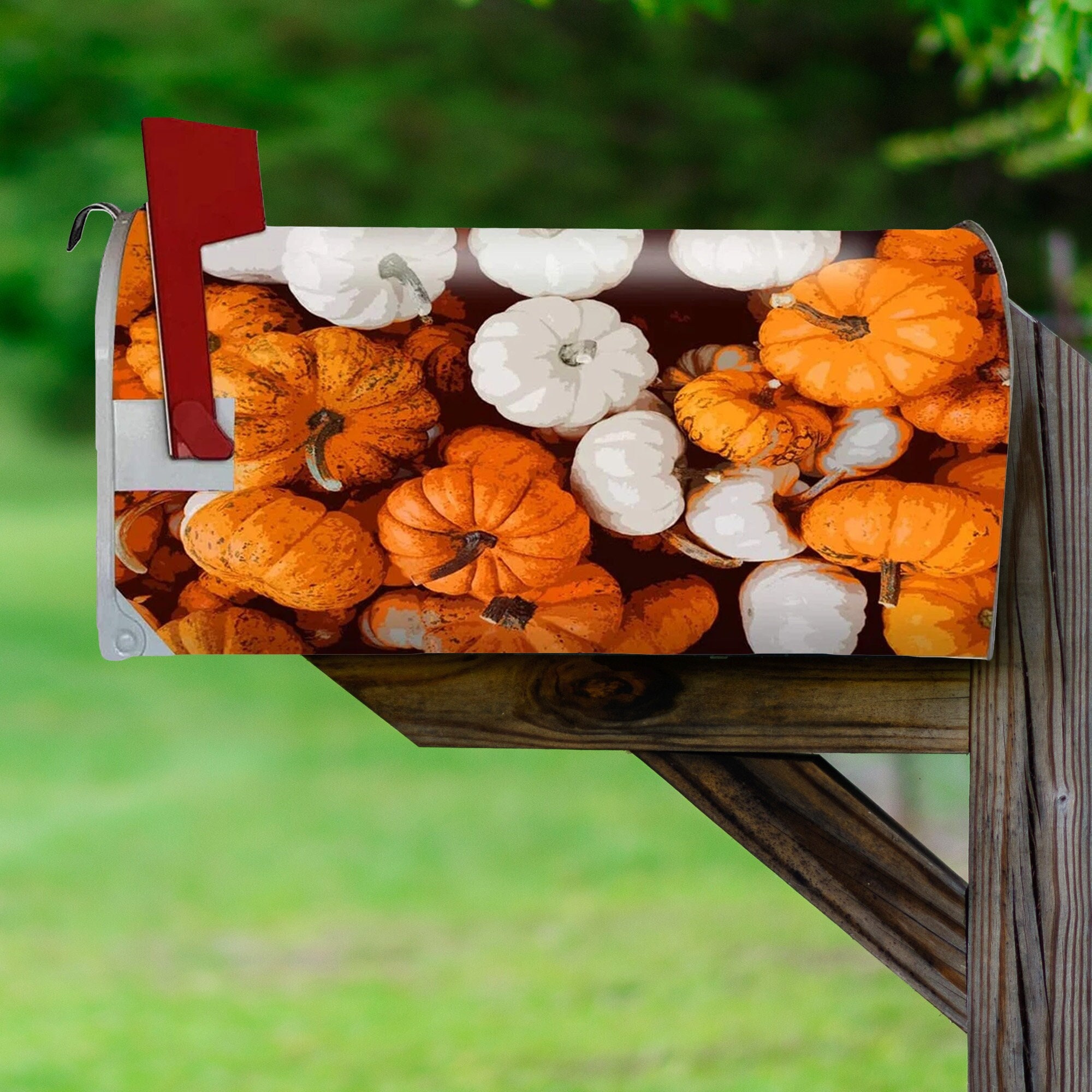 Autumn Mailbox Covers Magnetic Fall Forest Decorative Mailbox Wraps ...