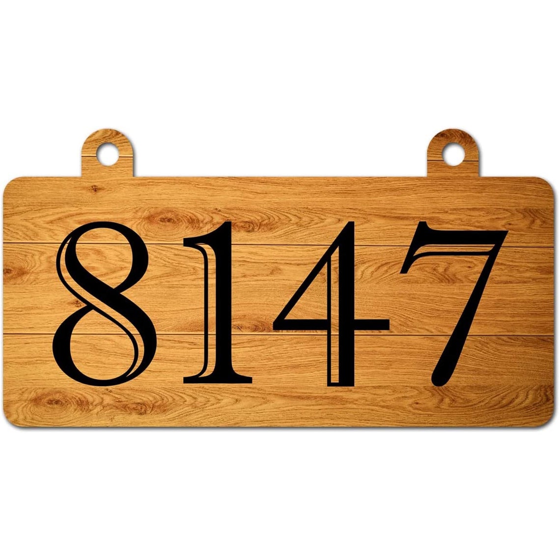 Custom Aluminum Hanging Reflective Address Sign for Mailbox Wood Design ...