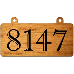 Custom Aluminum Hanging Reflective Address Sign for Mailbox Wood Design ...