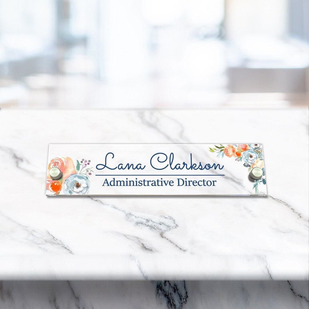 Aesthetic Decor, Acrylic Sign Office Door Name Plate for Desk or Wall ...