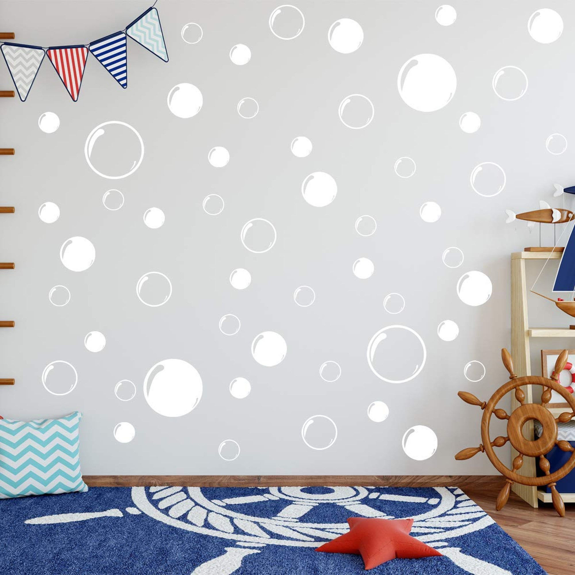 Bubbles Wall Stickers - Bathroom Decals Peel and Stick Decor - VWAQ 52 ...