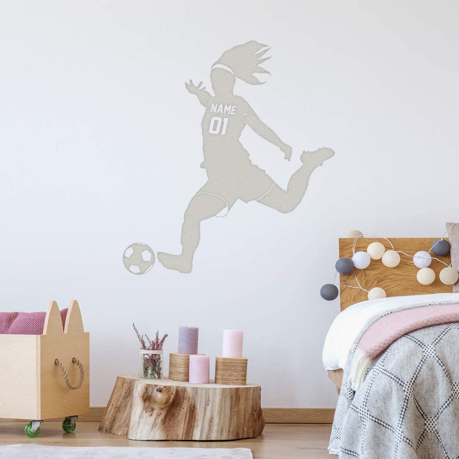 Soccer Wall Decal Personalized Sports Wall Sticker Decor | Etsy
