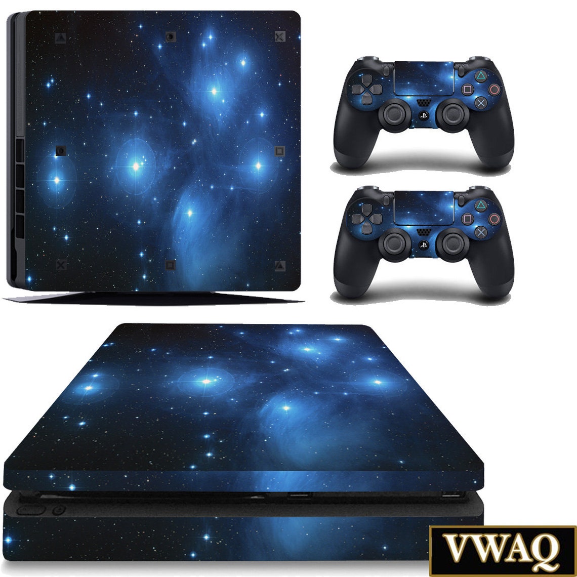 PS4 Slim Galaxy Skin Decal for Console and Controllers Space - Etsy