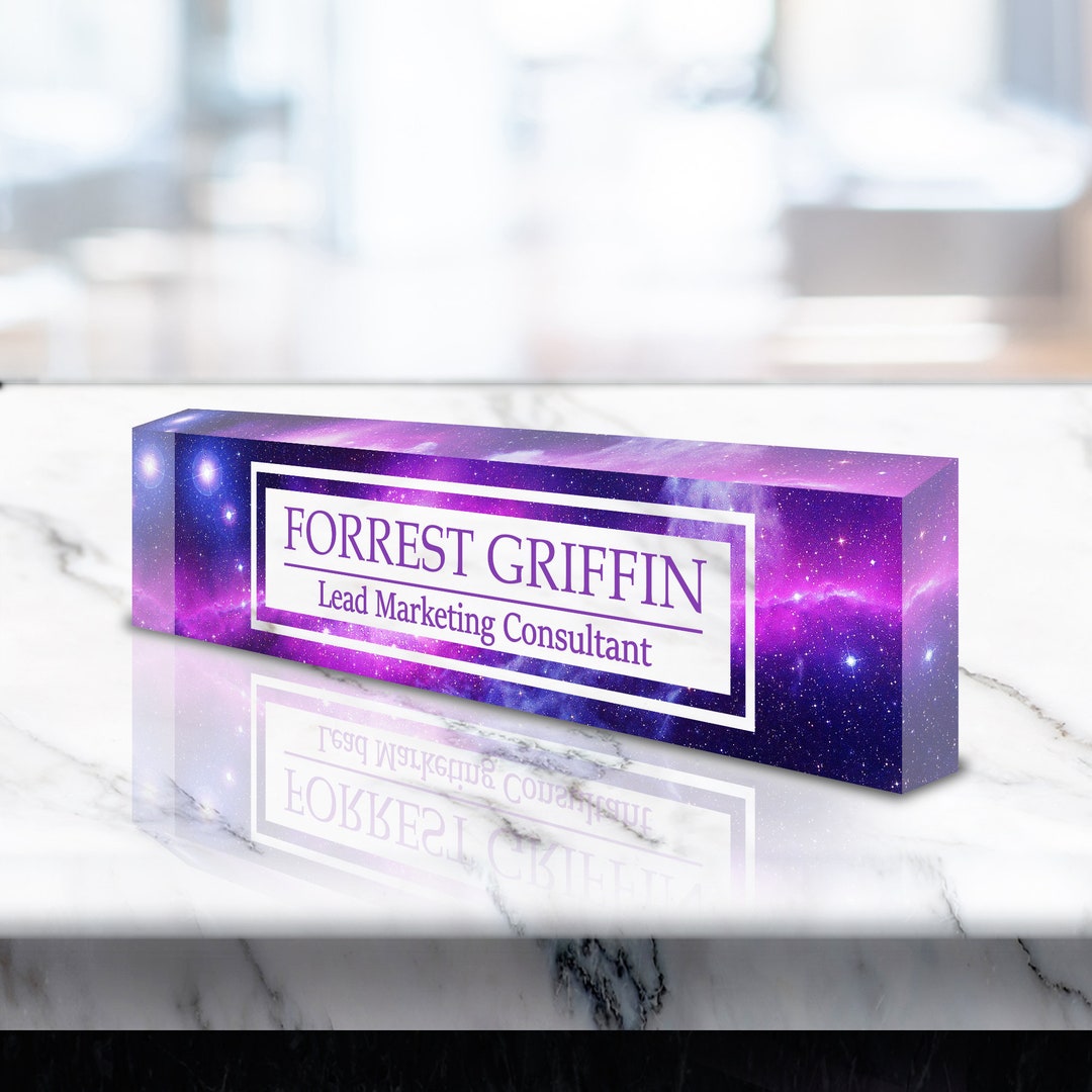 Personalized Name Plate for Desk | Custom Name Clear Acrylic Glass ...