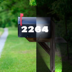 Reflective Mailbox Decals 5 Sets - Numbers 0-9 Die Cut Stickers - Self ...