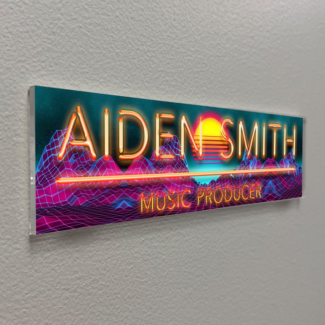 Acrylic Sign Office Door Name Plate Aesthetic Decor for Desk or Wall ...