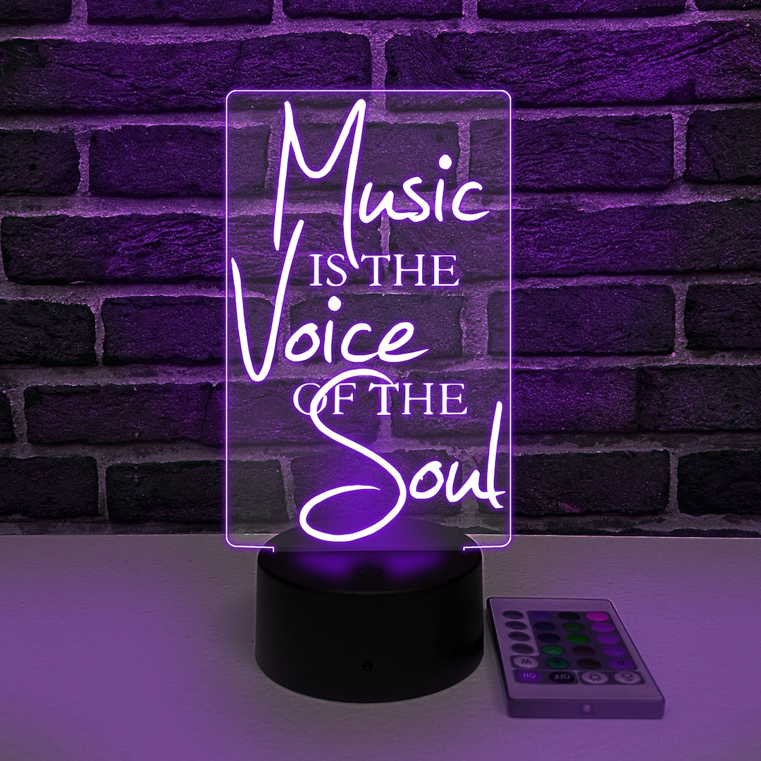 Acrylic Led Night Light up Sign Desk Lamp Musician Gifts - VWAQ BACR23 ...