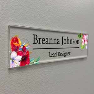 Acrylic Sign Aesthetic Decor, Office Door Name Plate for Desk or Wall ...