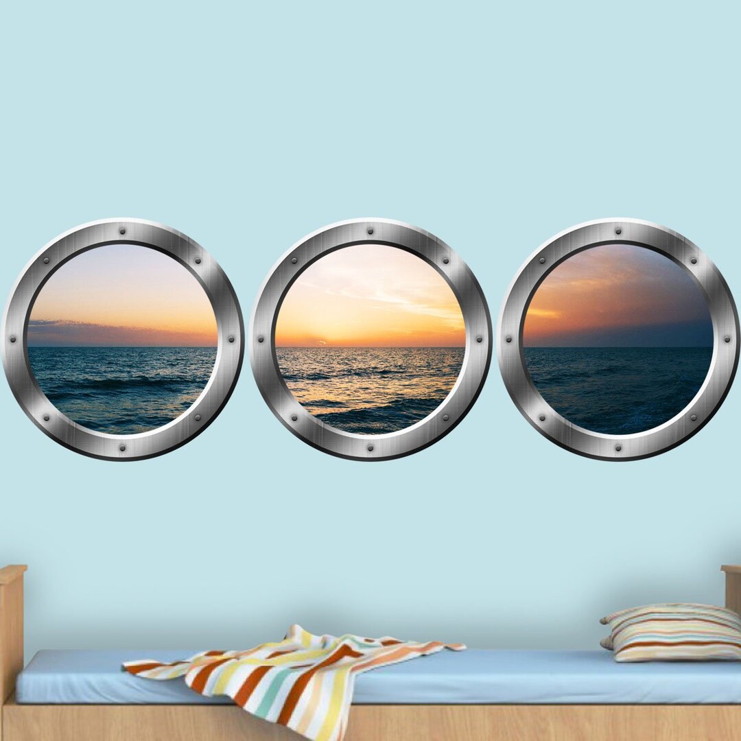Cruise Window Decal Ocean View Wall Decor Porthole Vinyl Stickers ...