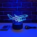 Personalized Night Light Acrylic Air Plane Name - Aviation LED Lights ...