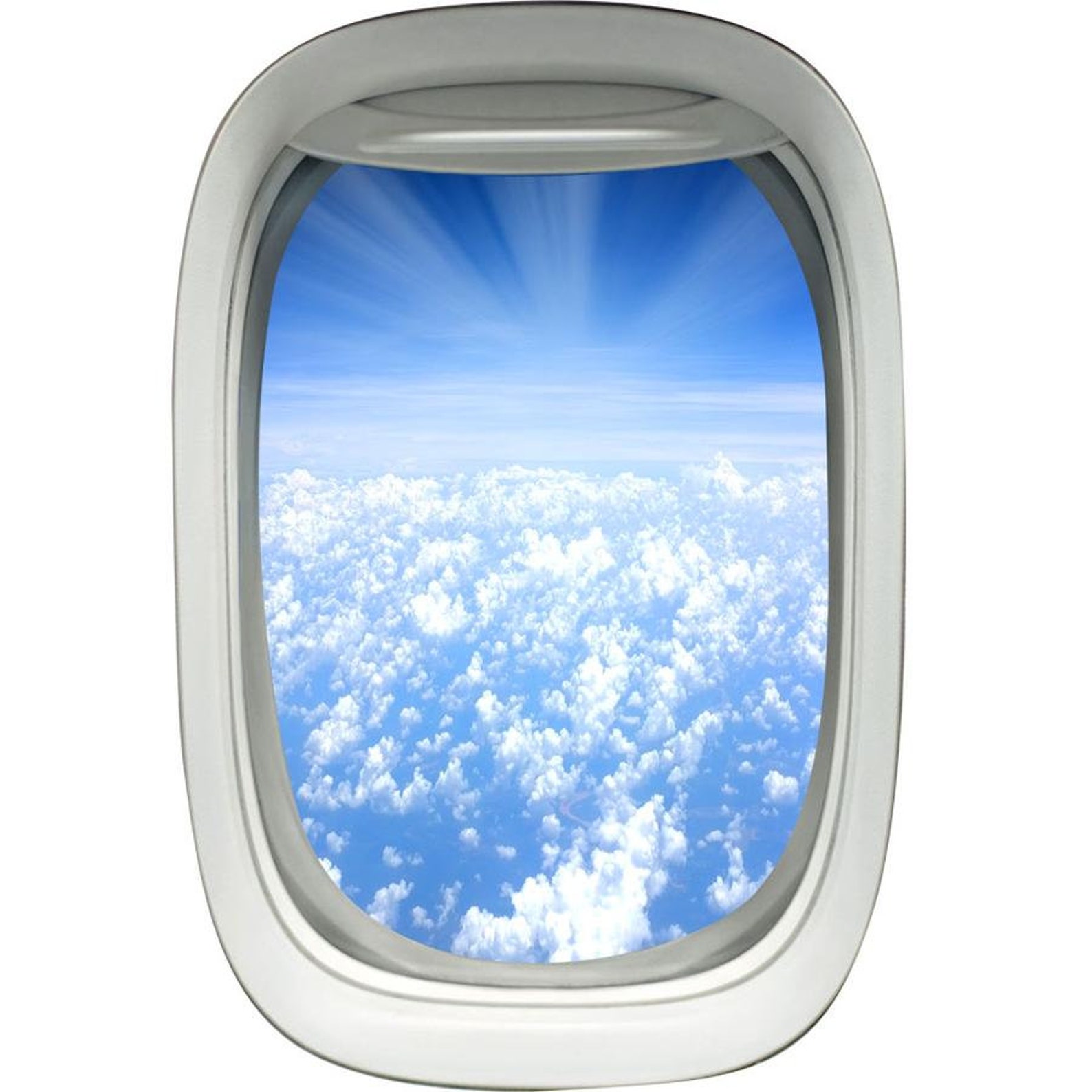 Airplane Window Wall Decal Nimbus Clouds Peel and Stick Wall Decor ...