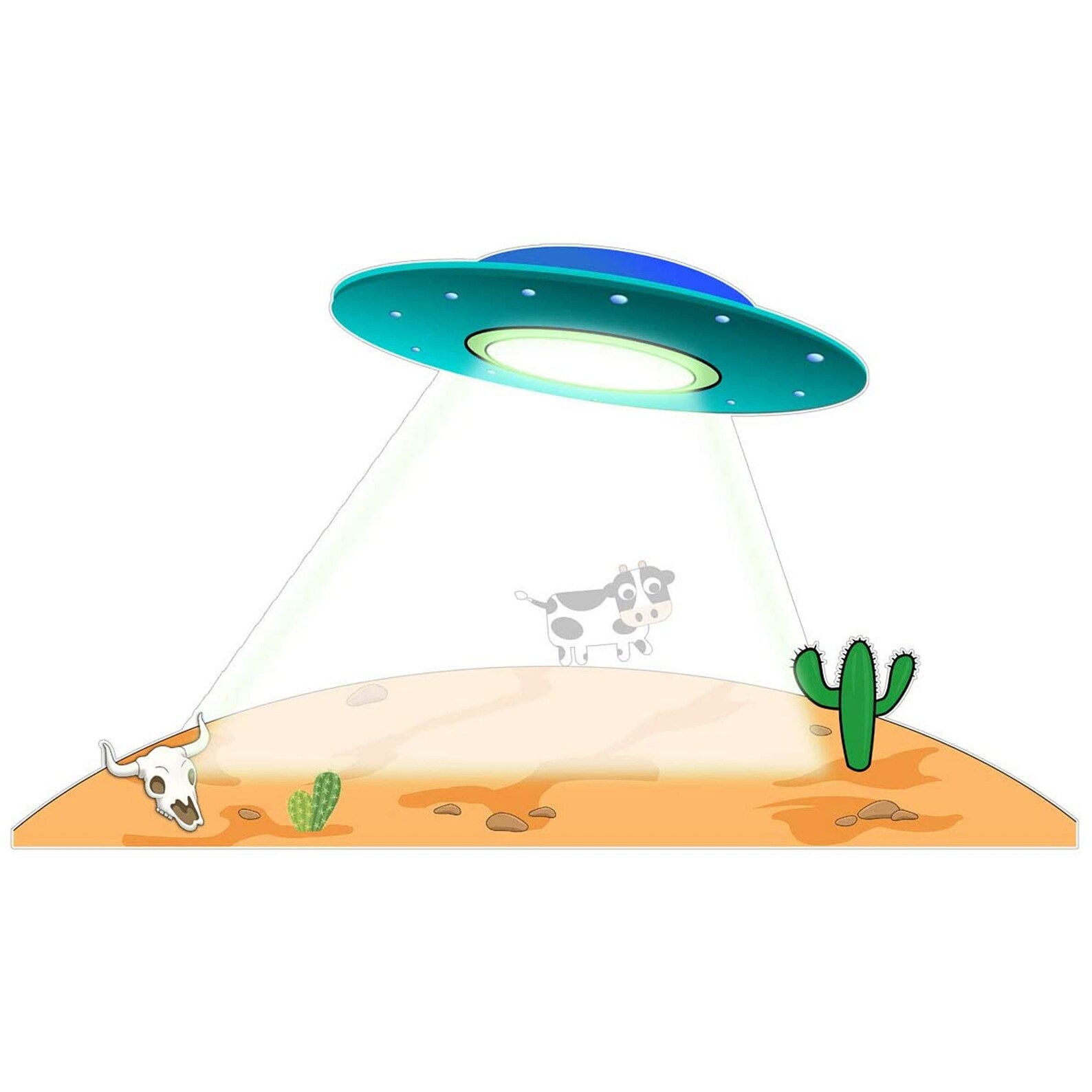UFO Wall Decal Alien Abduction Sticker Peel and Stick Kids - Etsy