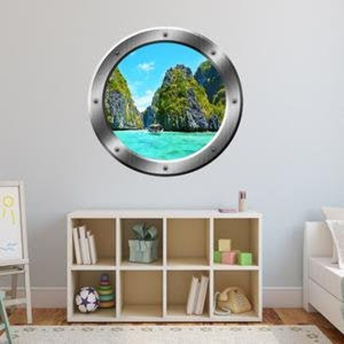Ocean Mountains 3D Porthole Vinyl Decal Family Wall Art 3D - Etsy