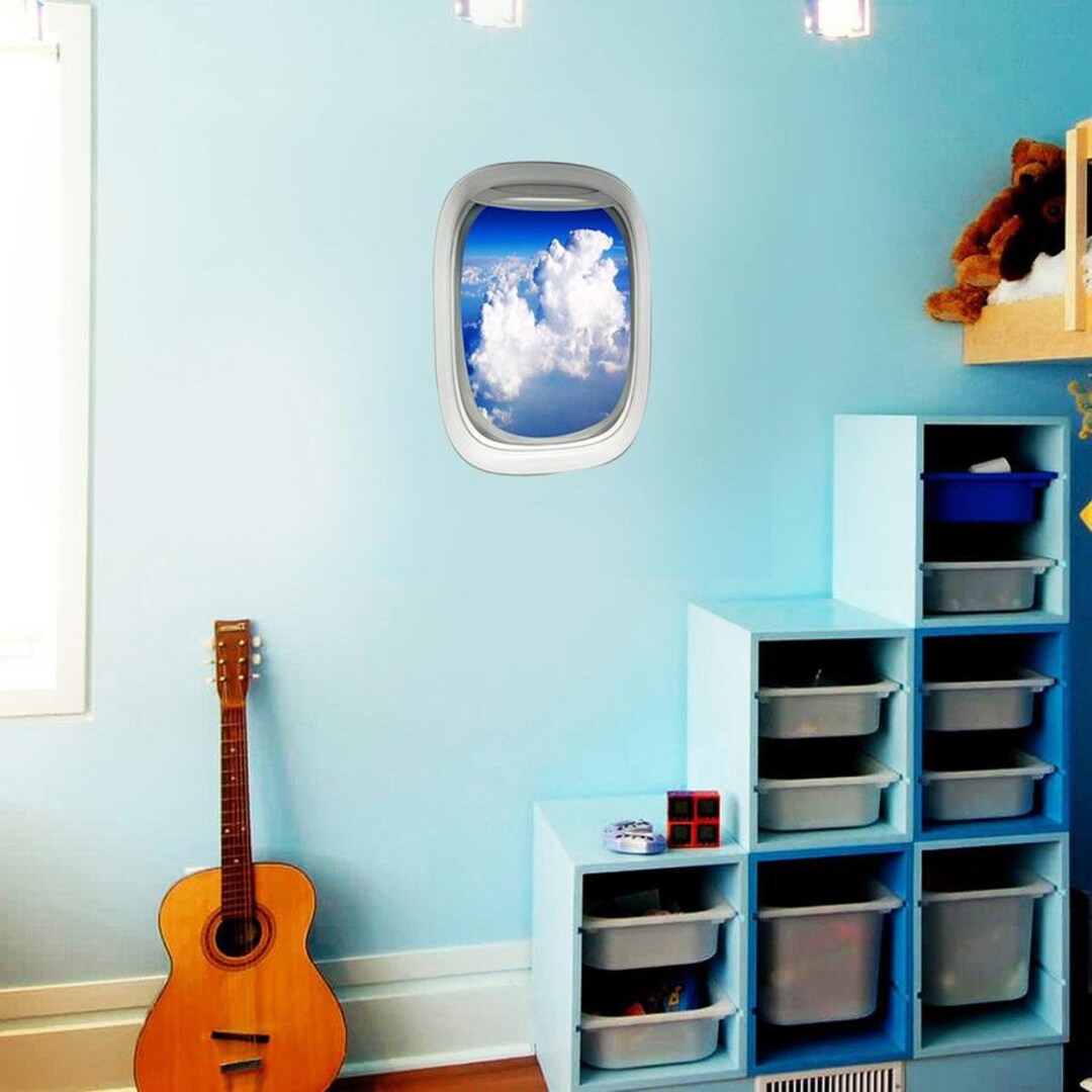 Airplane Decal Window Nimbus Clouds View Vinyl Wall Art - VWAQ PW26 - Etsy