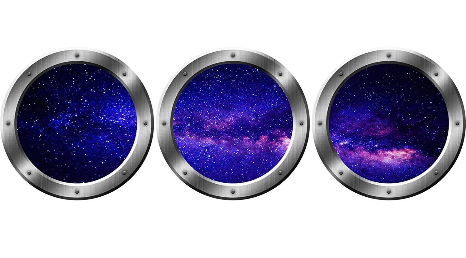 VWAQ Spaceship Window Wall Decals for Kids Rooms | Outer Space Window ...
