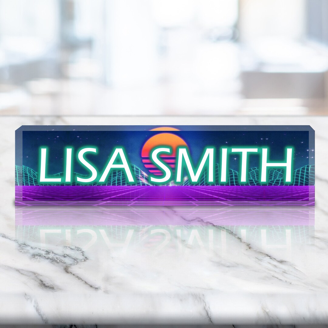 Personalized Name Plate for Desk | Clear Acrylic Glass Art | Custom ...