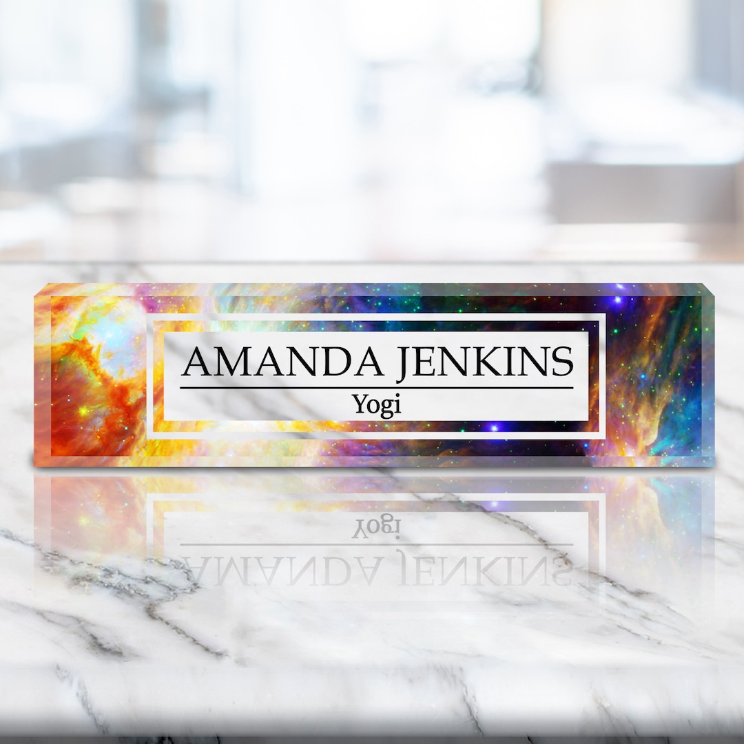 Personalized Name Plate for Desk | Custom Name Clear Acrylic Glass ...