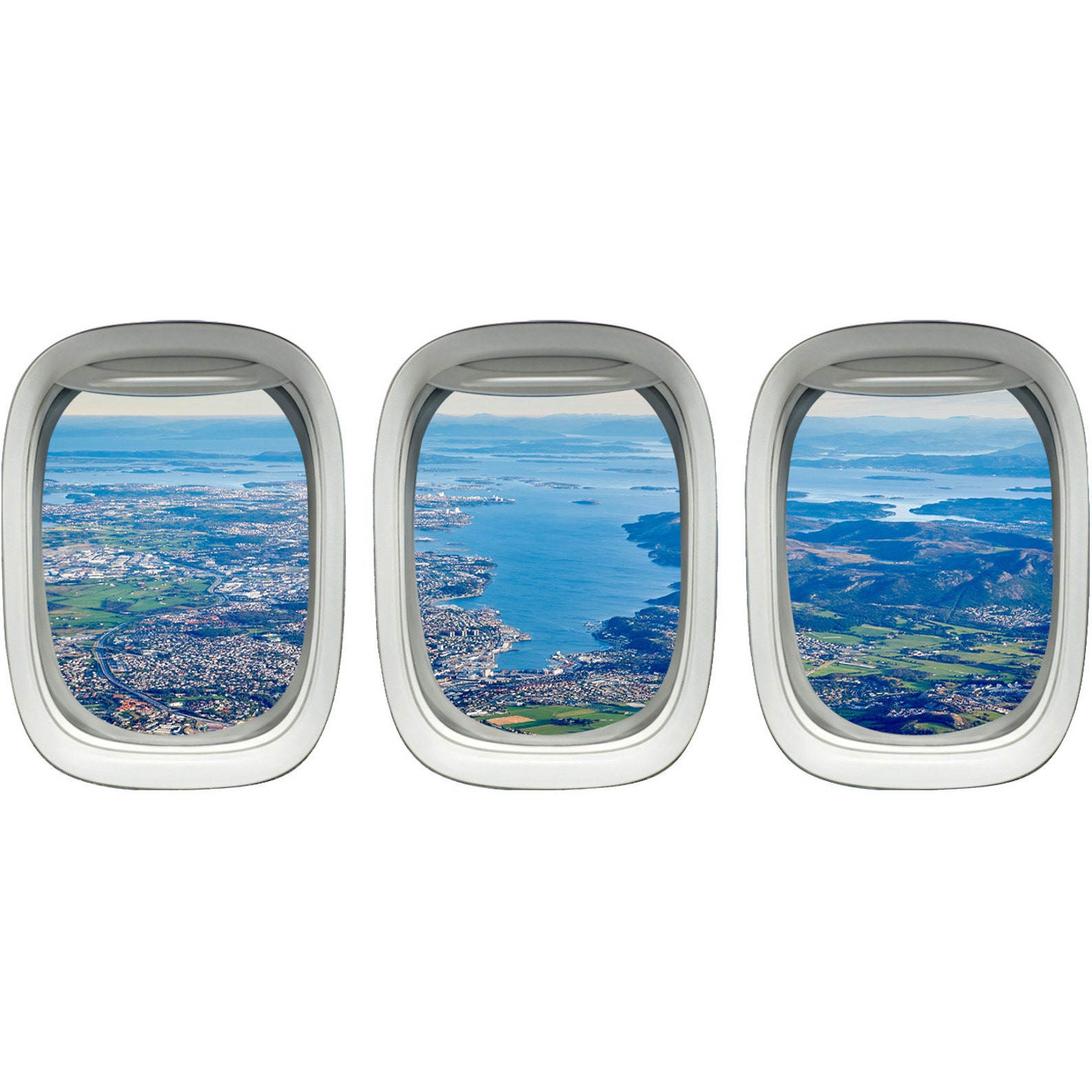 Aierial View Airplane Window Wall Decal Plane Sticker Wall Art Aviation ...