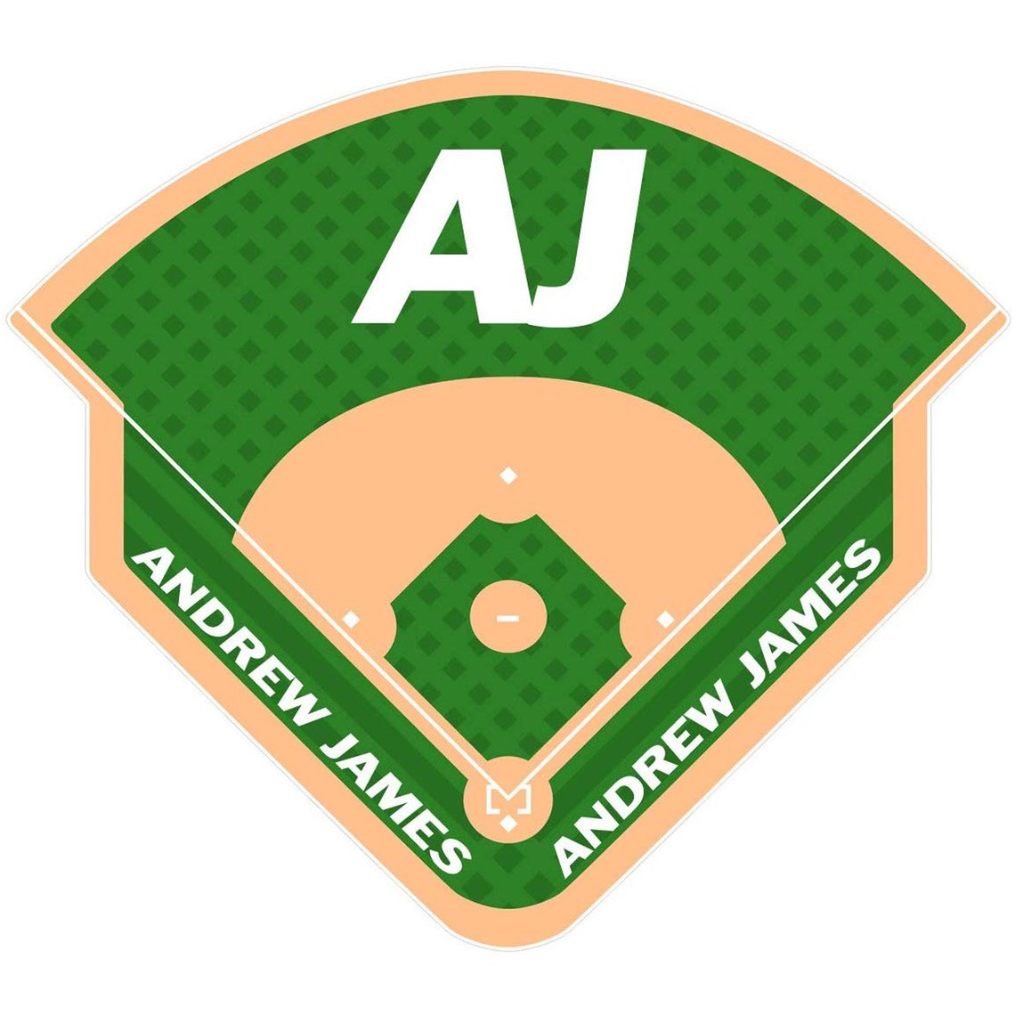 Personalized Baseball Field Wall Decal - Custom Name Sports Sticker ...