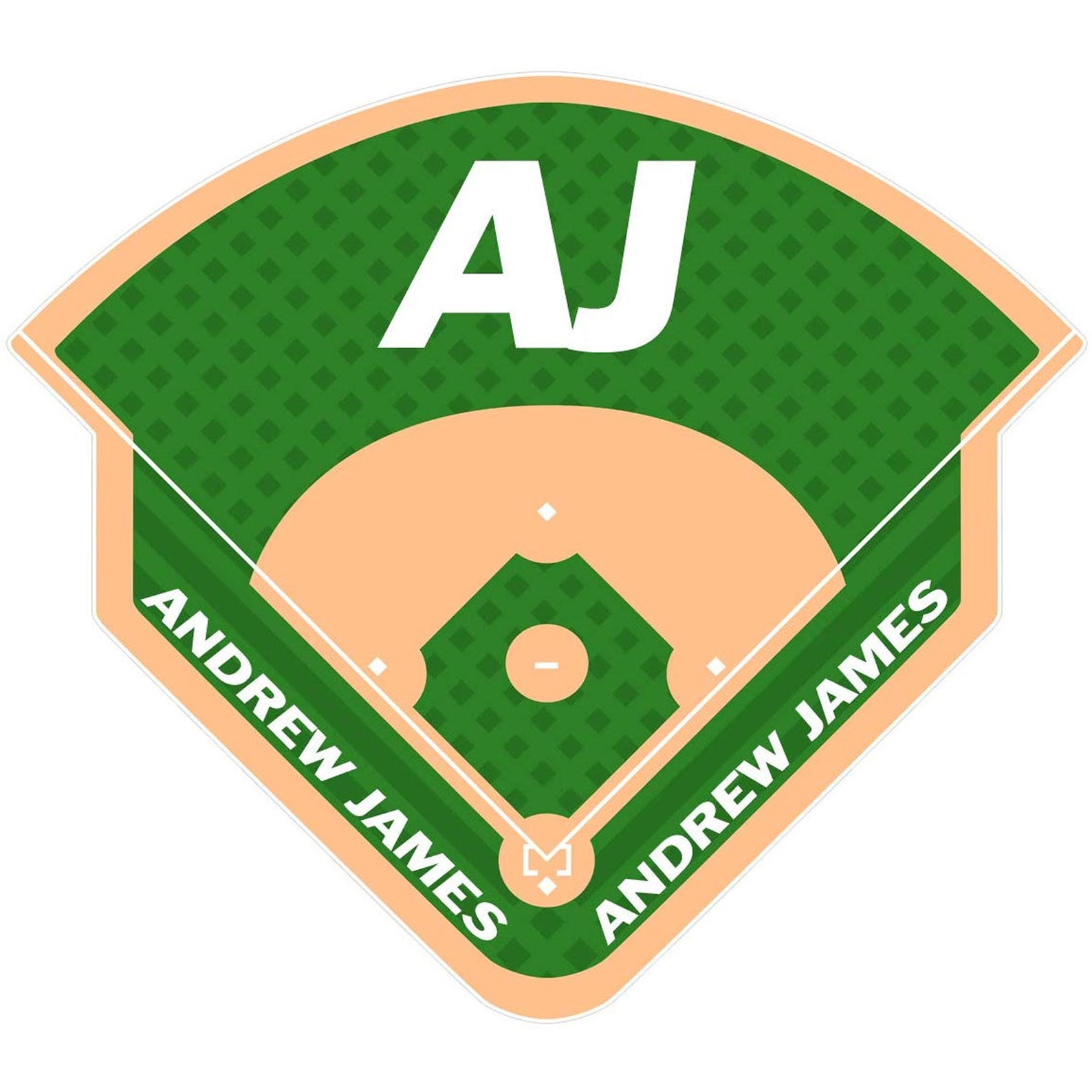 Personalized Baseball Field Wall Decal - Custom Name Sports Sticker ...