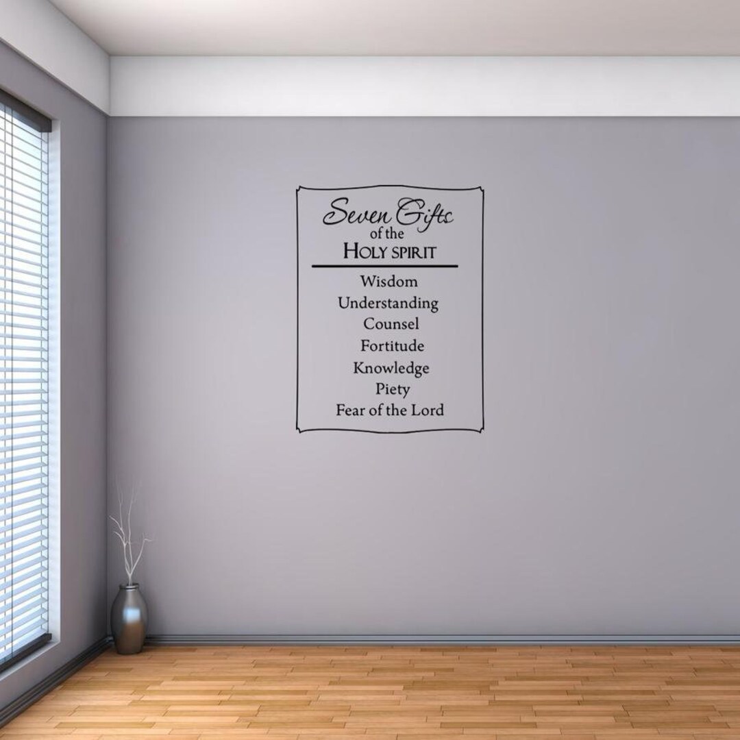 7 Gifts of the Holy Spirit Wall Decal – Bible Scripture Vinyl Stickers ...