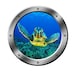 Sea Turtle Porthole Wall Decal Ocean View 3D Window Sticker Kids Room ...