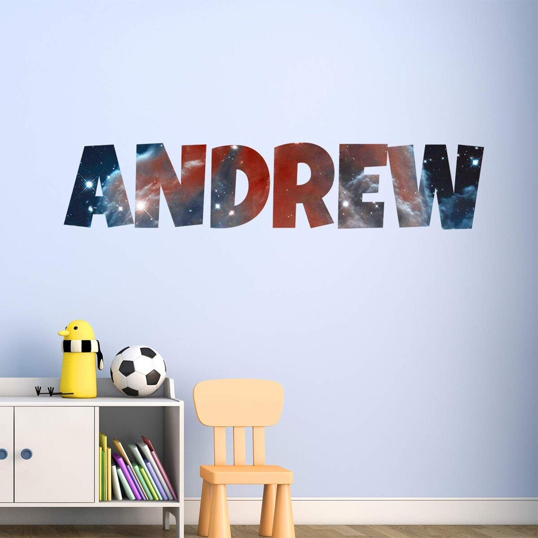 Custom Wall Decals for Kids Rooms - Personalized Name Nebula Wall ...