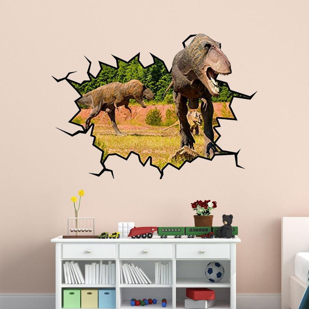 Dinosaur Wall Decal | T-rex Wall Sticker | Dinosaur Wall Art | Peel and ...