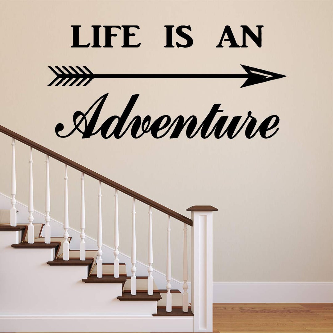 VWAQ Life is an Adventure Vinyl Wall Decal - Adventurer Wall Art Decor ...