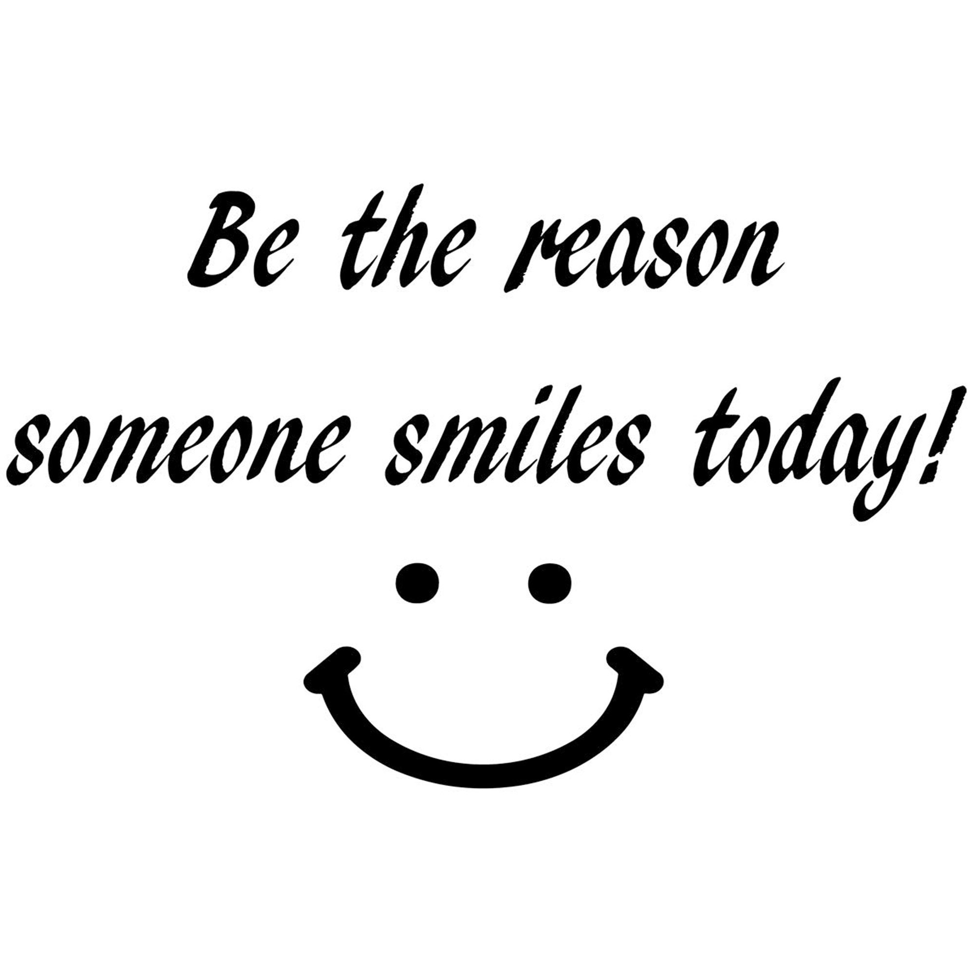 VWAQ Be the Reason Someone Smiles Today Happy Face Wall Decal ...